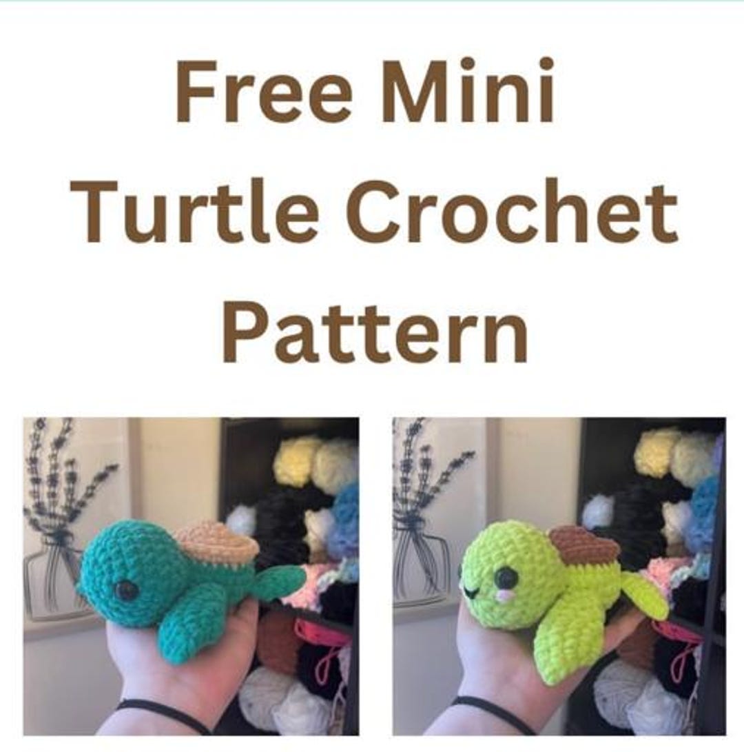 Mini Turtle Crochet Pdf Pattern, Turtle Pattern PDF, Turtle Crochet ...