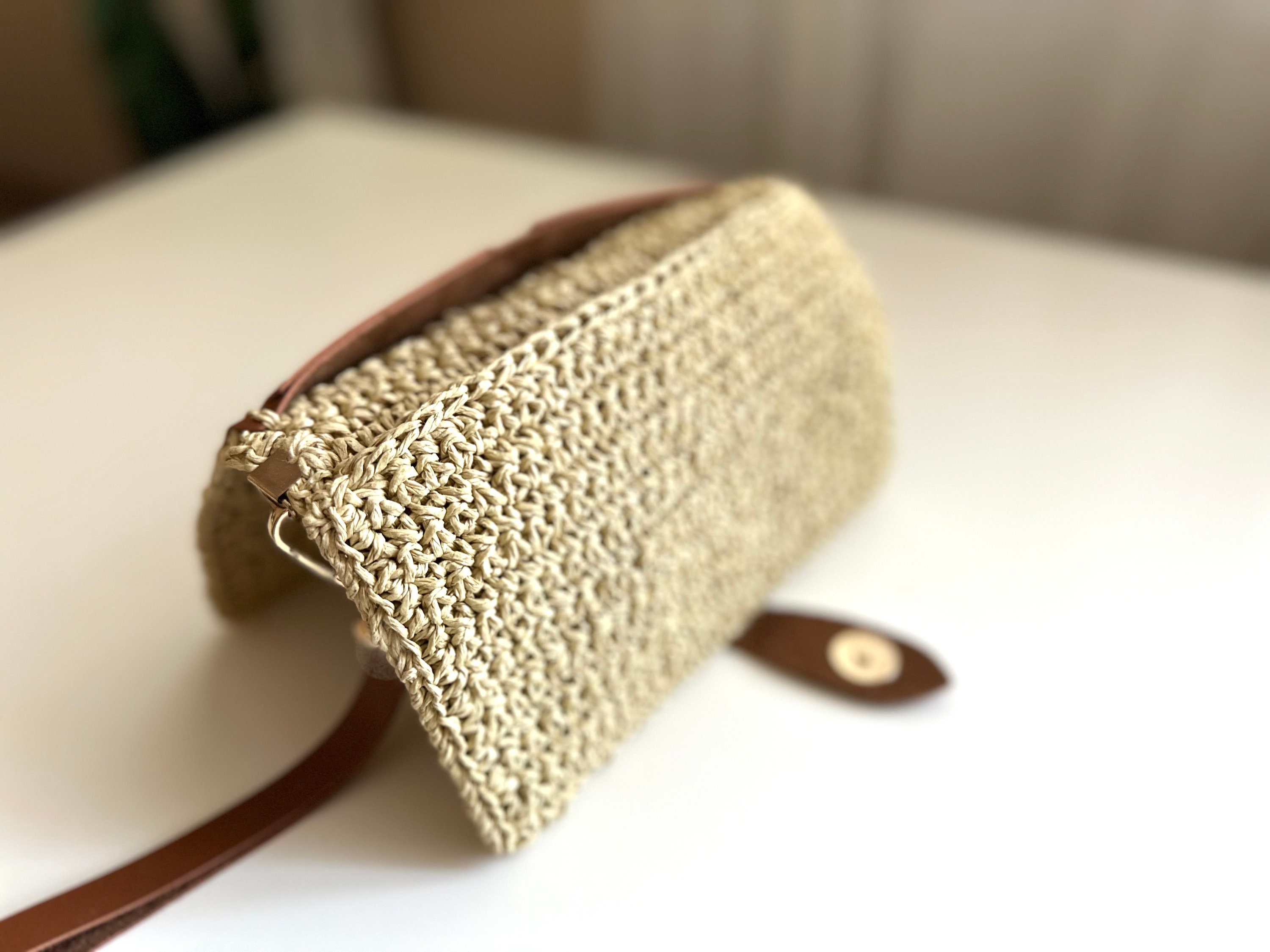 Black Raffia Wallet Bag, Straw Wallet Clutch Bag, Crochet Wallet Bag ...