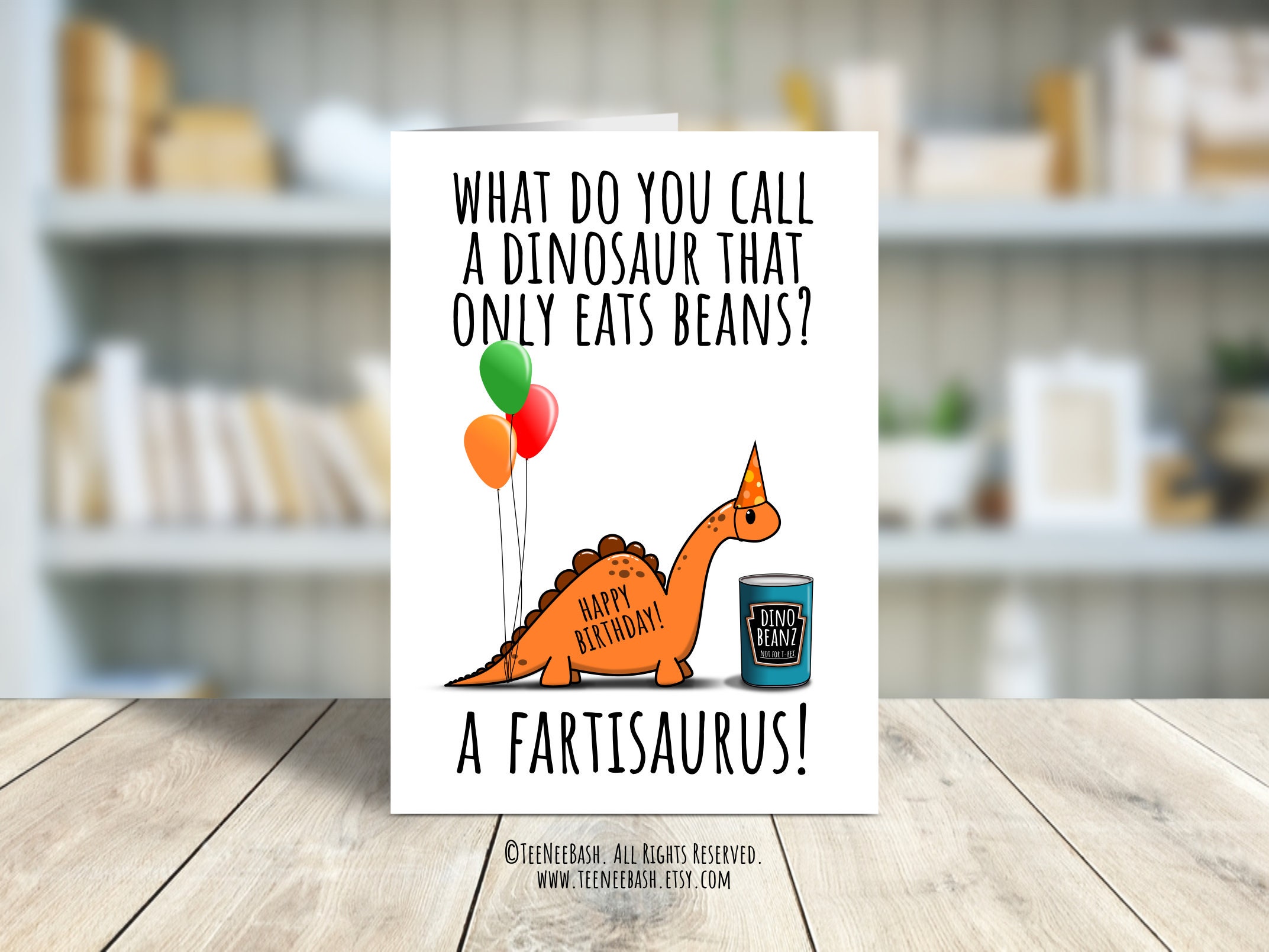 Printable Dinosaur Birthday Card 5"x7", Funny Greeting Card for ...