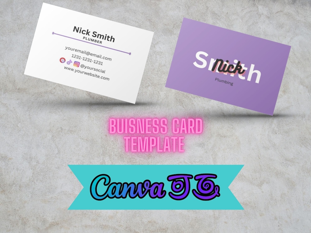 CANVA Business Card Template - Etsy
