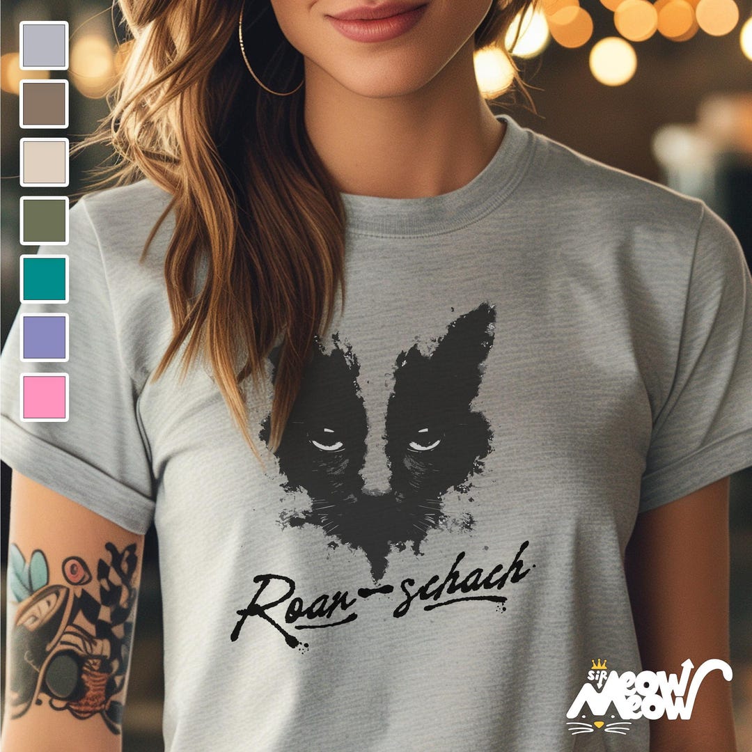 Cat Rorschach Test T-shirt: Edgy Cat Lover Gift - Etsy