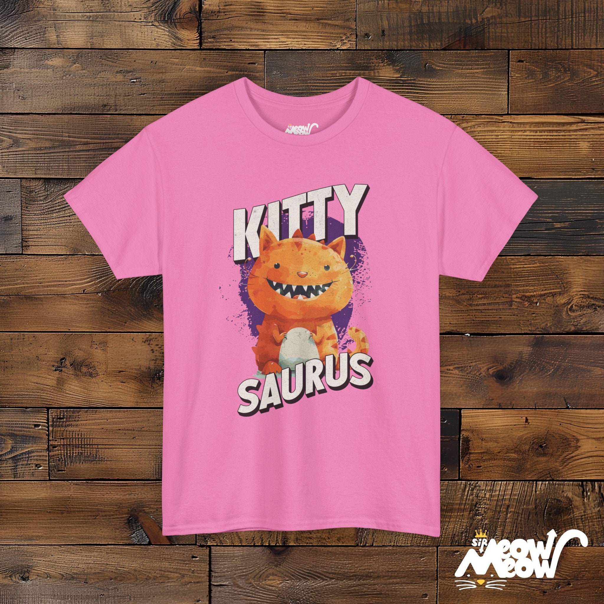 Kittysaurus T-shirt, Cute Dinosaur Cat Unisex Tee, Perfect for Cat and ...