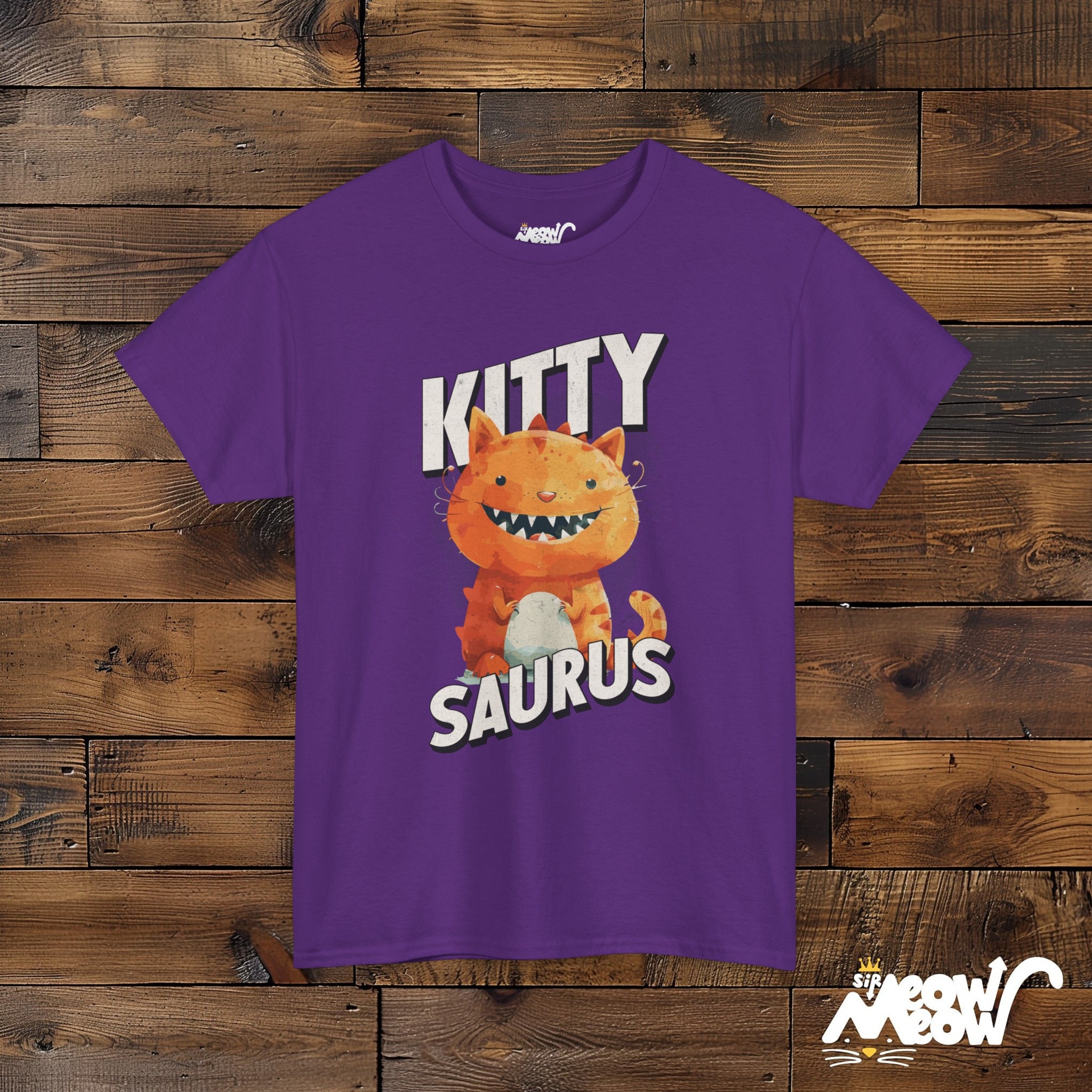 Kittysaurus T-shirt, Cute Dinosaur Cat Unisex Tee, Perfect for Cat and ...