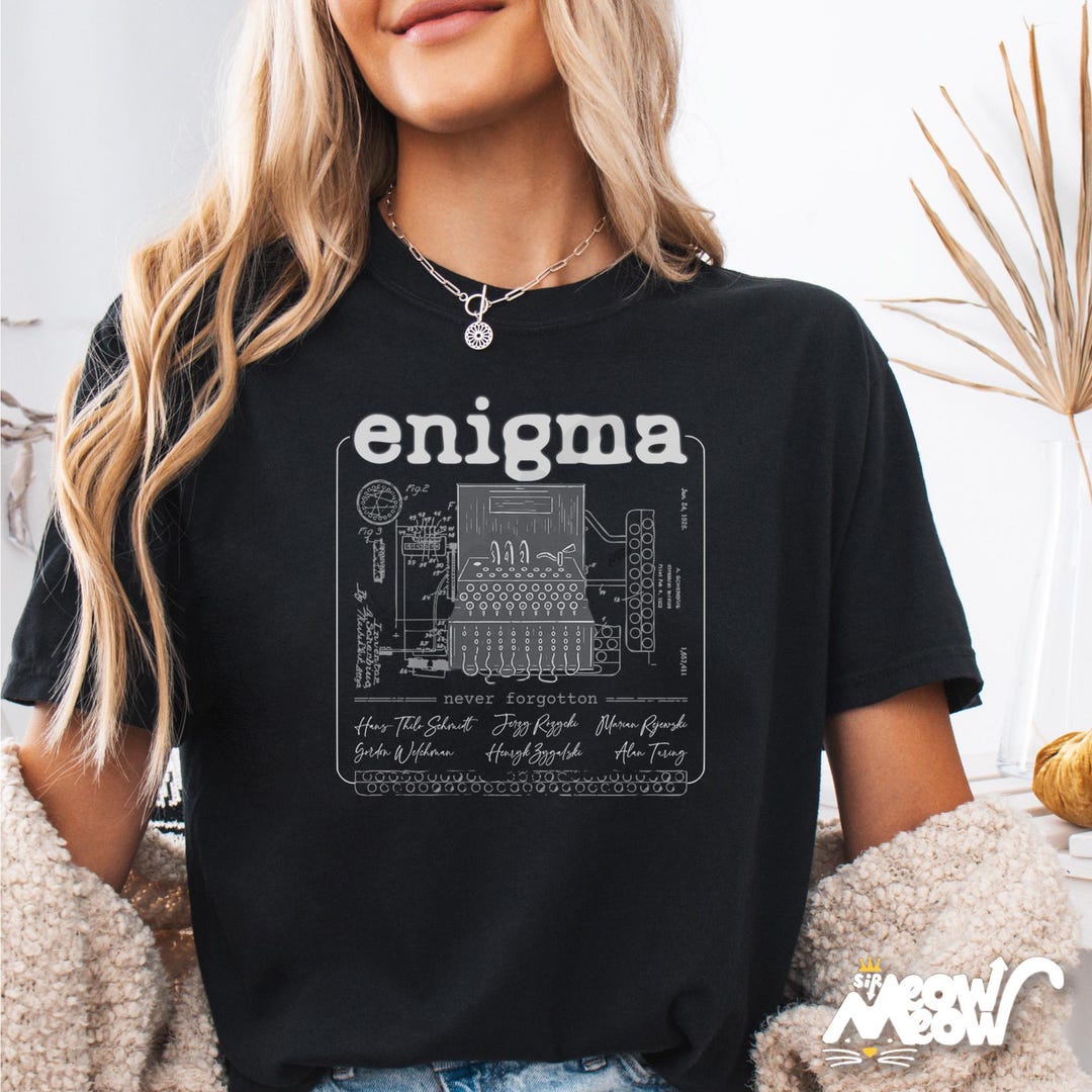 Enigma Machine Blueprint T-shirt: Comfort Colors WW2 History Tee - Etsy