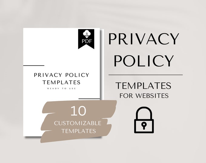 Privacy Policy Templates PDF, Policy Copywriting, Professional ...