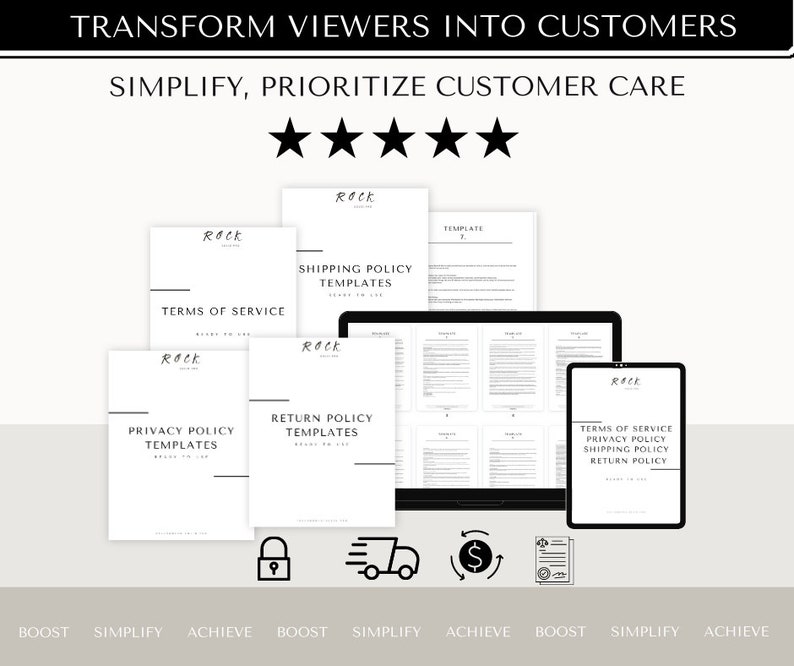 Website Policy Bundle PDF: Privacy Policy, Return Policy, Shipping ...