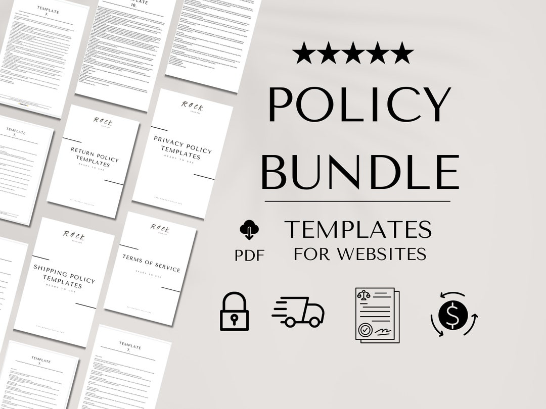 Website Policy Bundle PDF, Return Policy, Privacy Policy, Shipping ...