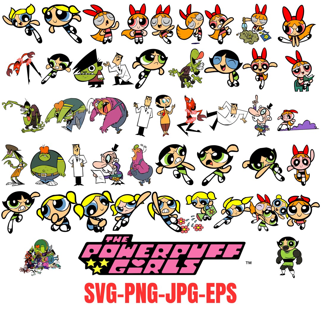 Powerpuff Girls SVG Bundle Powerpuff PNG Powerpuff Girls - Etsy