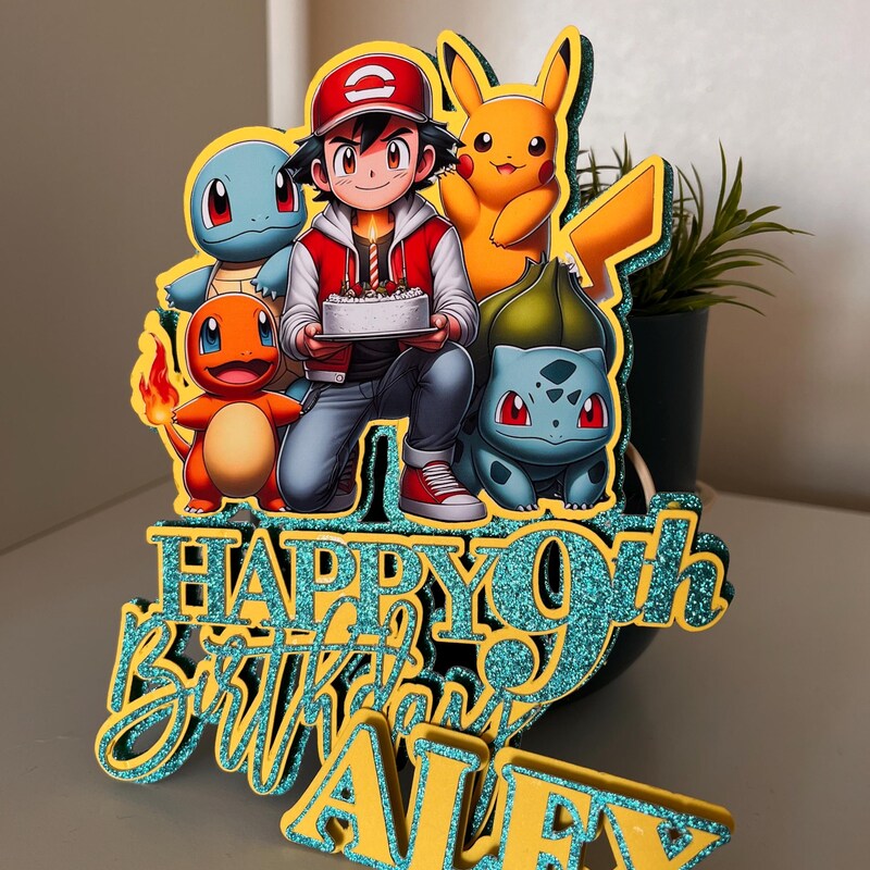 Pokemone Birthday Cake Topper - Etsy UK