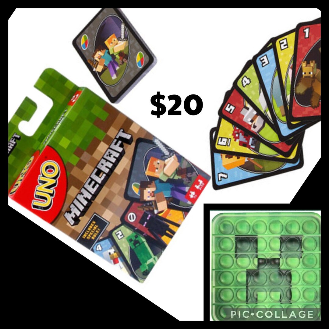 New Minecraft Uno Game and Creeper Pop W Kt - Etsy Australia
