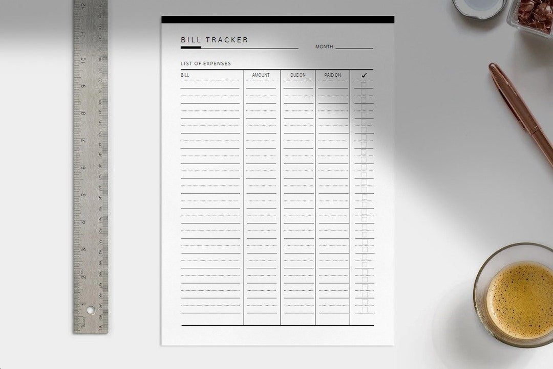 Bill Payment Tracker - Etsy