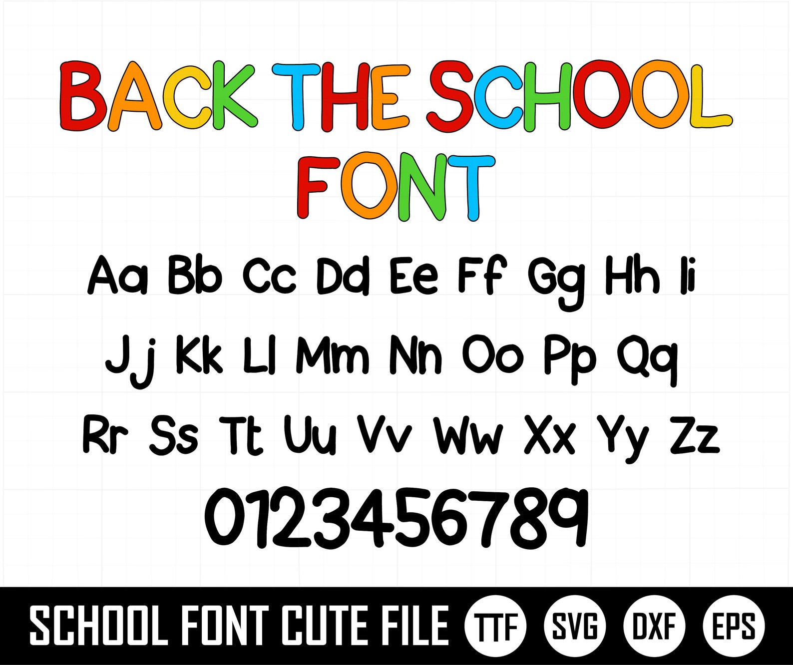 Back to School Font, School Fonts Svg, School Font Pack, Teacher Font ...