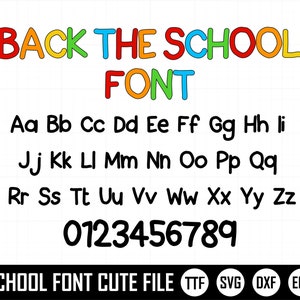 Back to School Font, School Fonts Svg, School Font Pack, Teacher Font ...