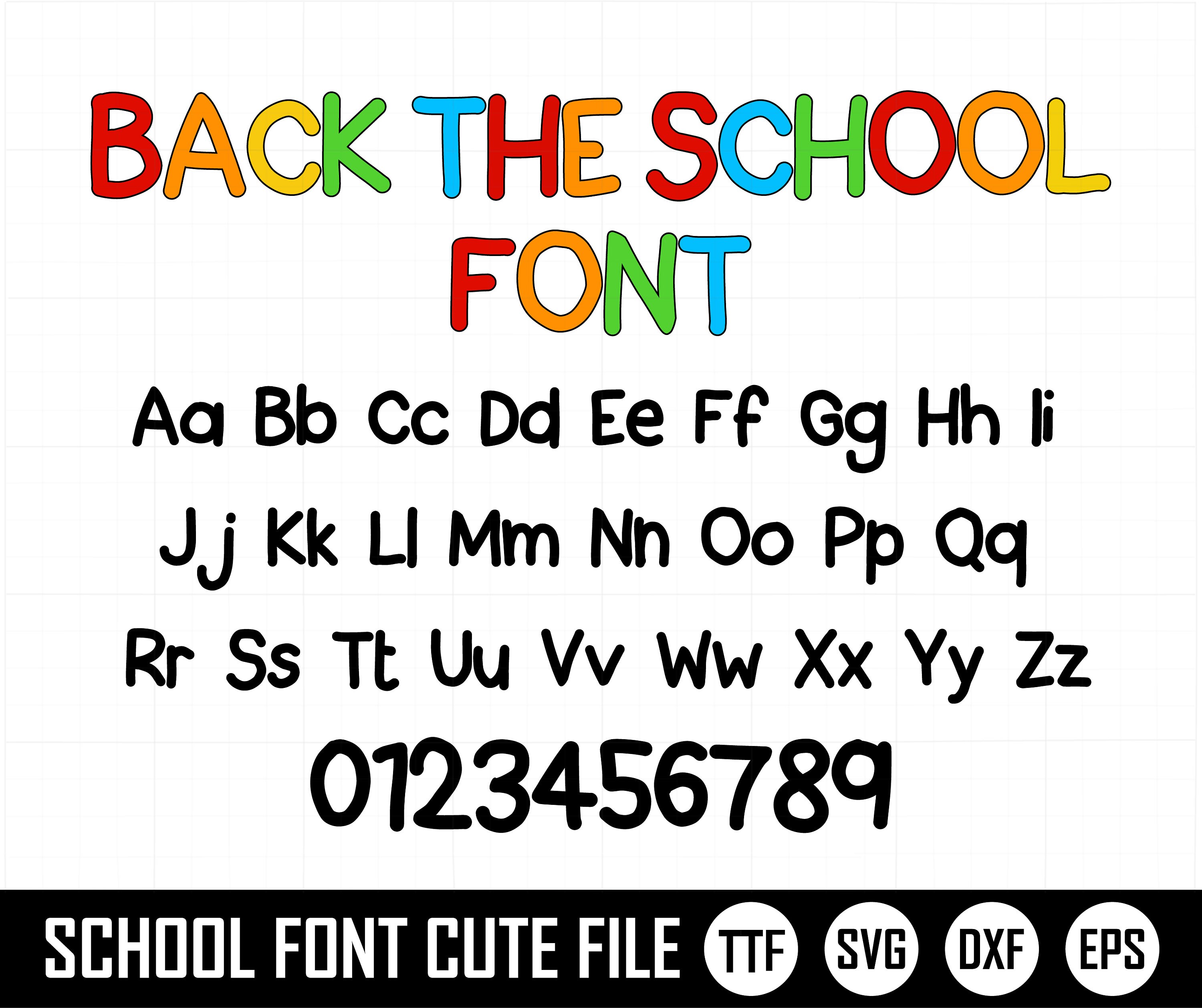 Back to School Font, School Fonts Svg, School Font Pack, Teacher Font ...