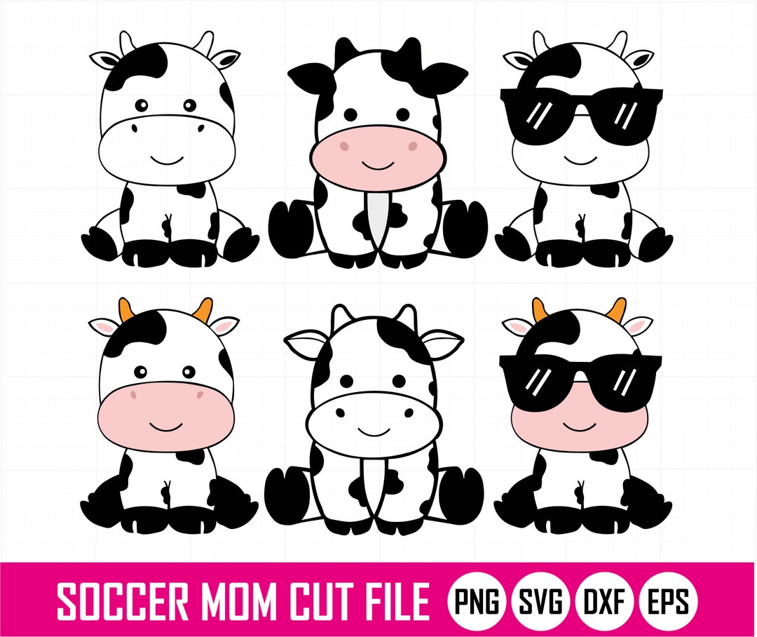 Bebé vaca svg, linda vaca svg, vaca impresión svg, vaca en capas svg ...