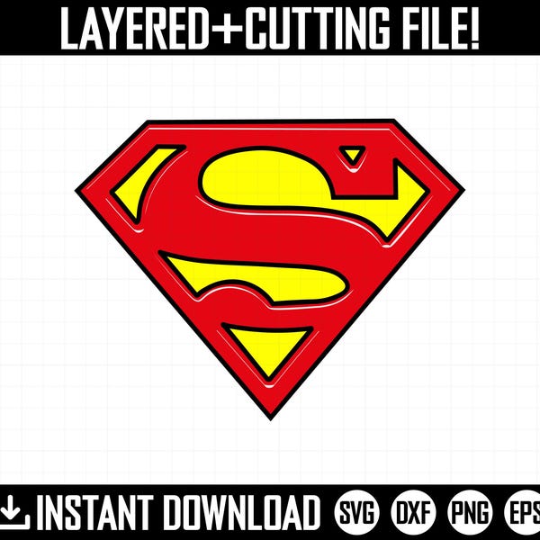 Superman svg - Etsy