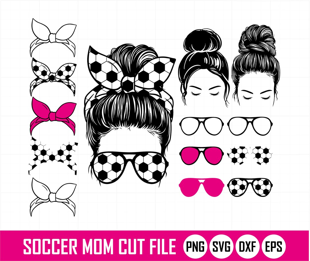 Soccer Svg Bundle, Messy Bun Svg , Soccer Designs, Soccer Team Svg ...
