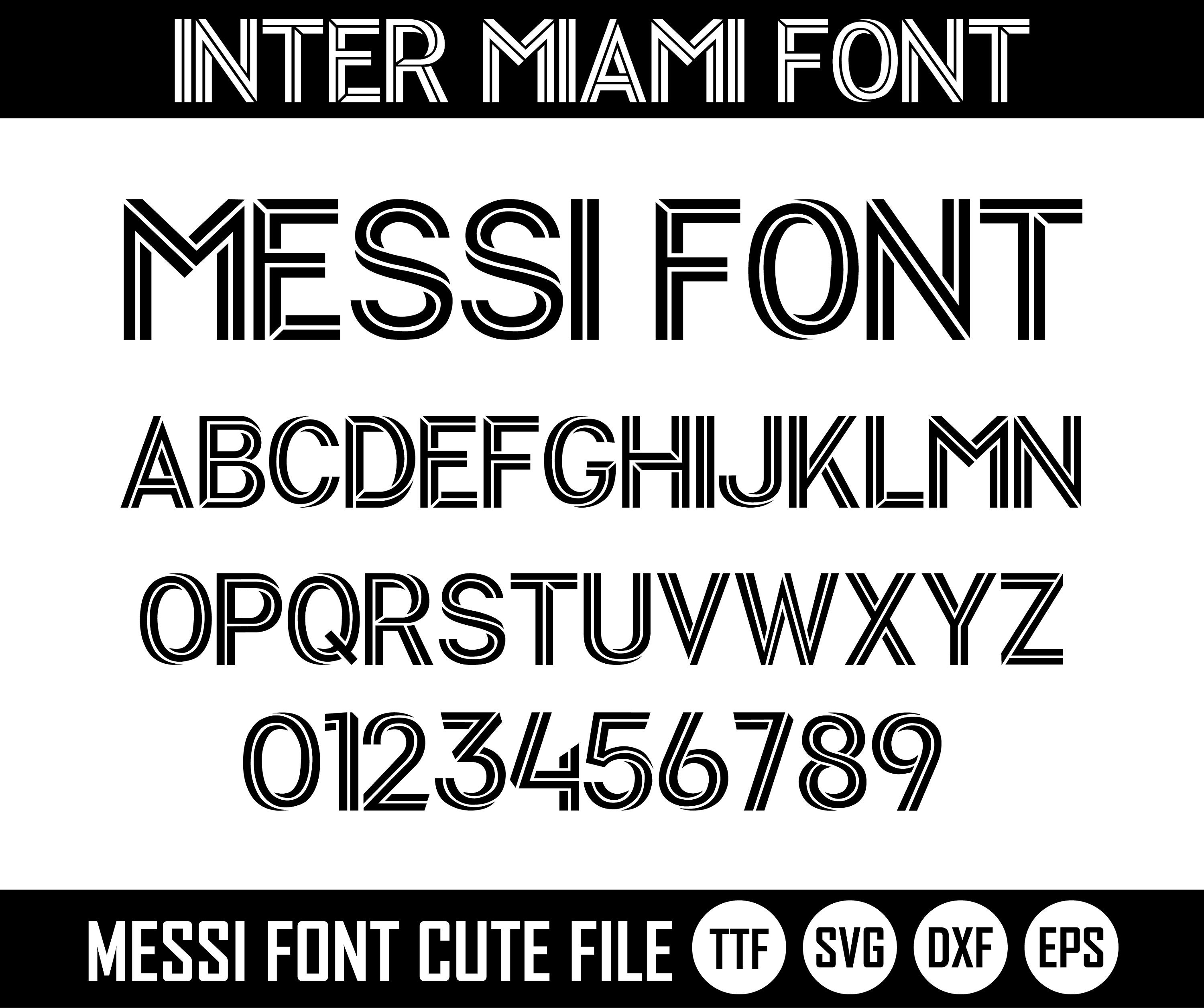 Jersey Font, Inter Miami Font, Messi Font, Sport Font Svg, Football Svg ...