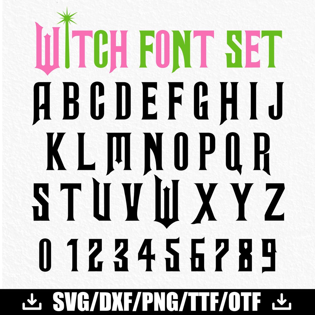Custom Wicked Font Set, Musicle Font Svg, Wicked Font TTF, Wicked Font ...