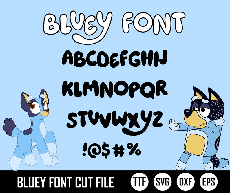 Paquete de fuentes Bluey, fuente de cumpleaños, fuente de invitación ...