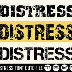 Distressed Font Bundle, Distressed Alphabet Svg, Vintage Poster Fonts ...