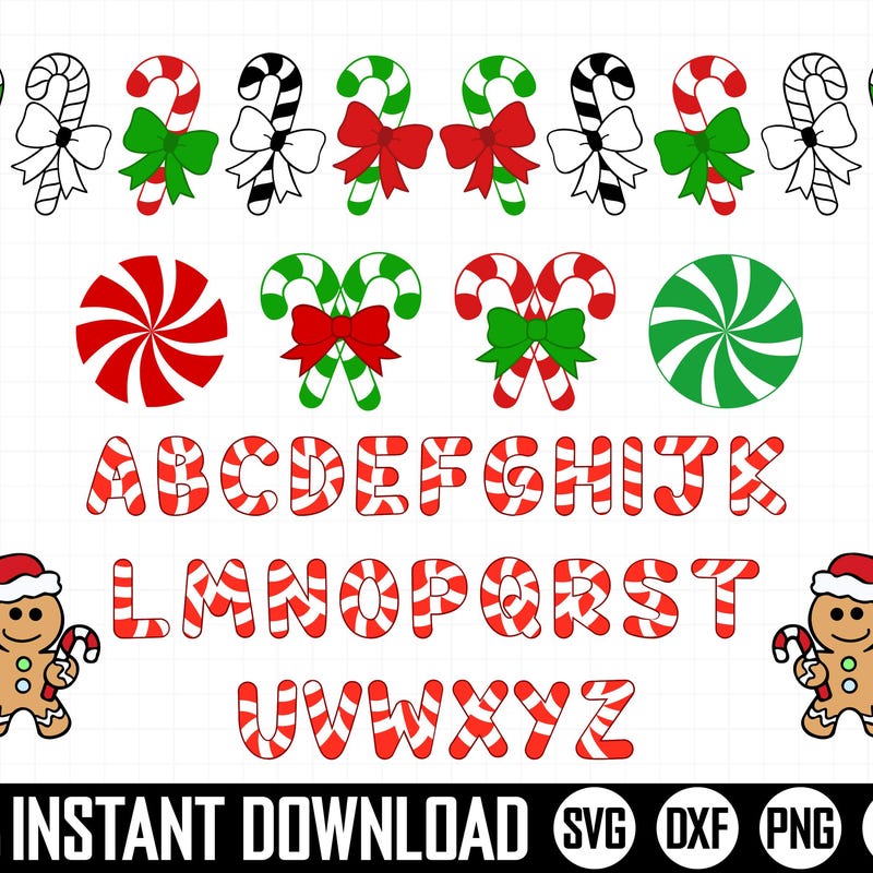 Candy Cane Bow - Etsy