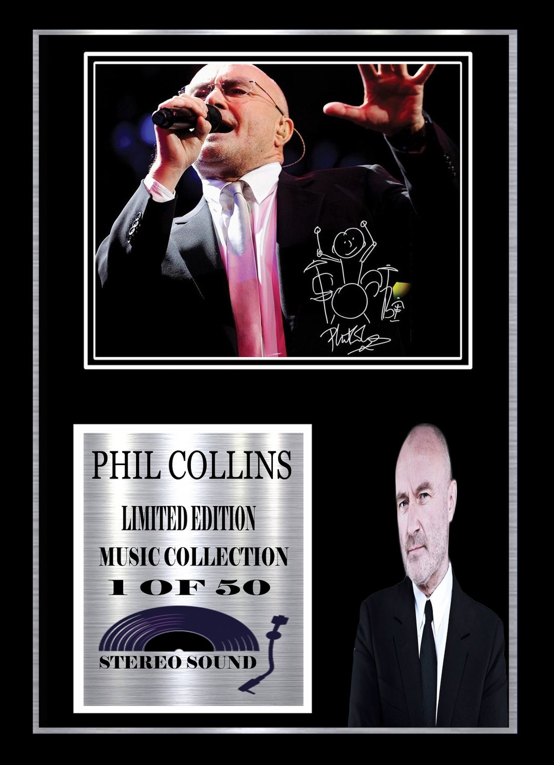 Phil Collins Signed Display - Etsy