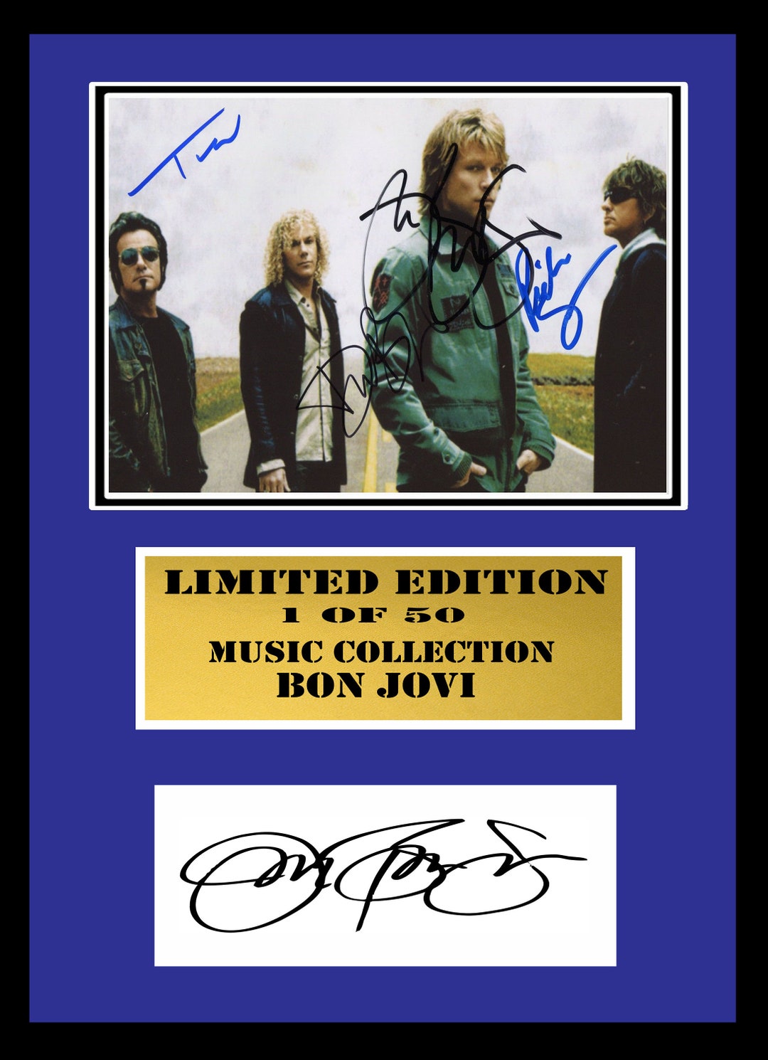 Bon Jovi Signed Display - Etsy