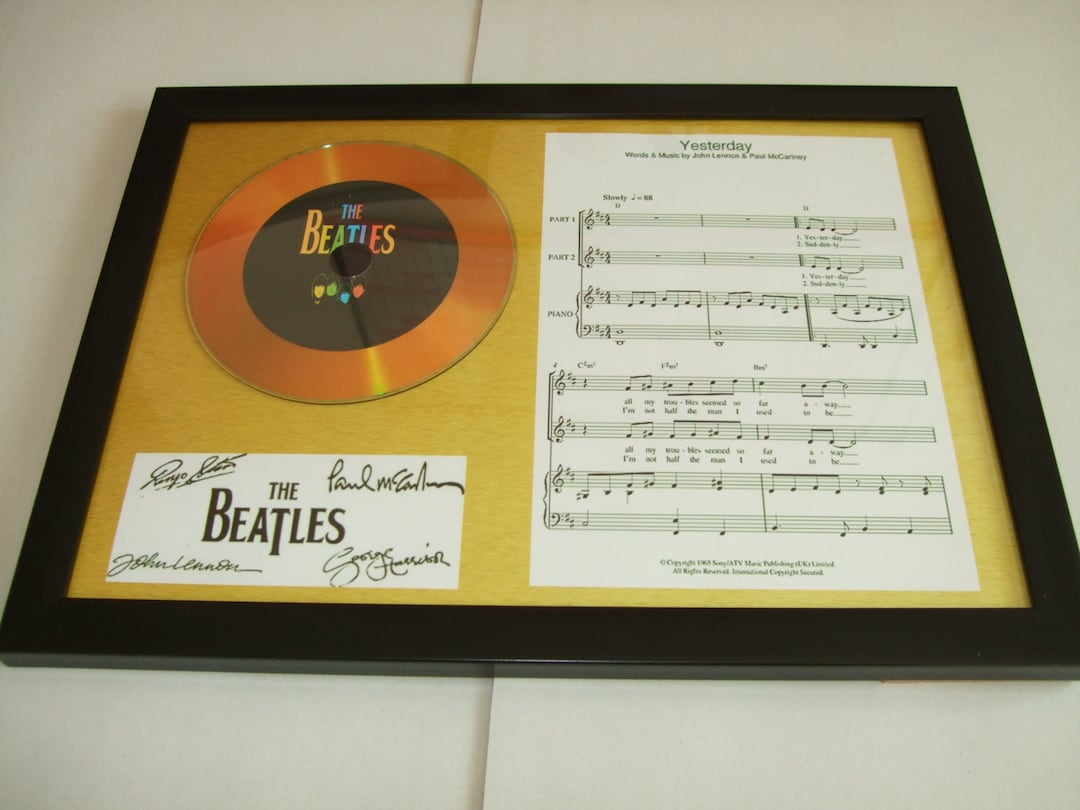 The Beatles Signed Display - Etsy