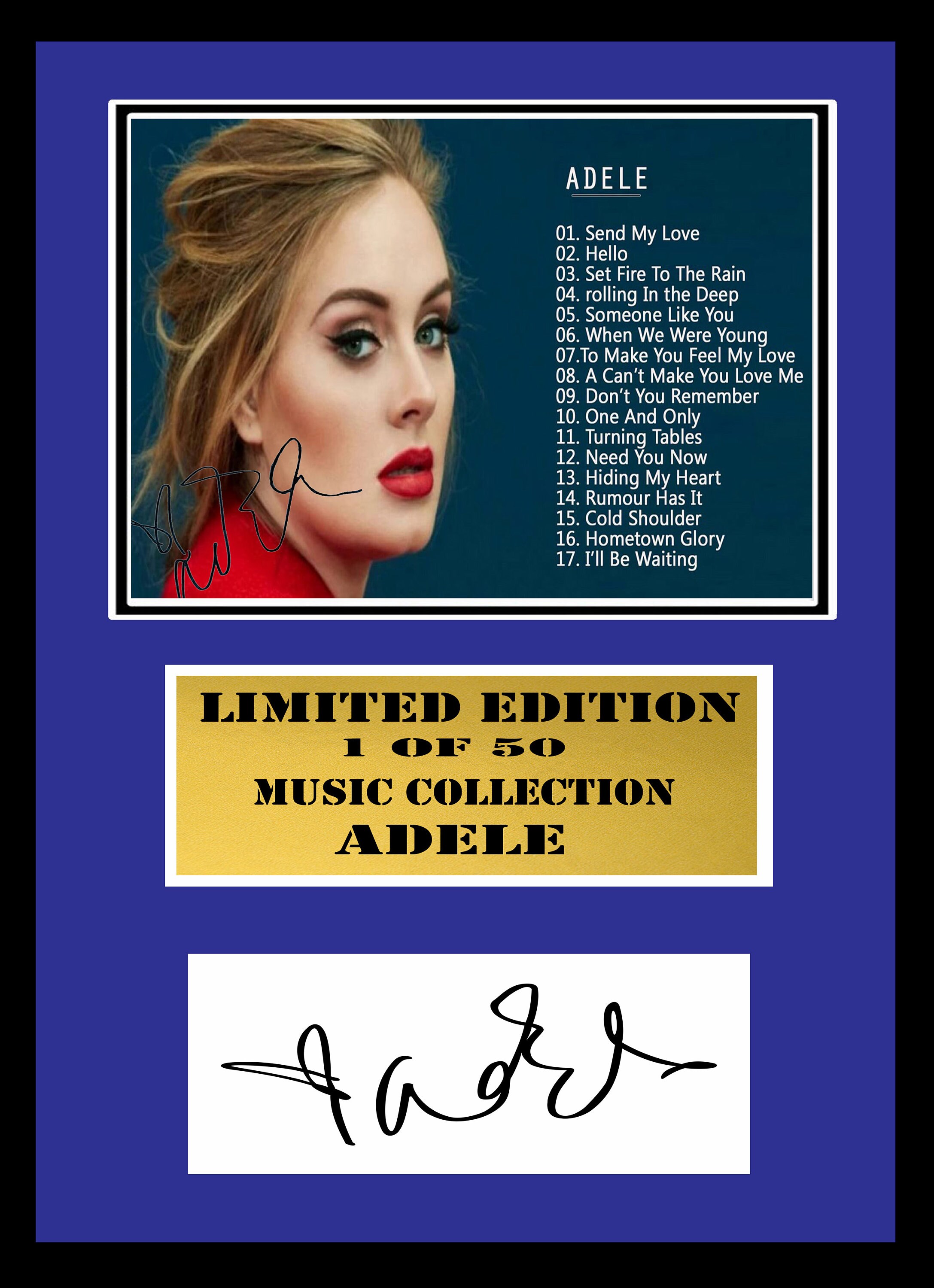 Adele Signed Display 1 - Etsy