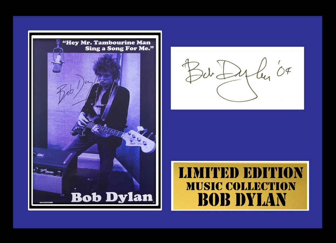 Bob Dylan Signed Display 1 - Etsy