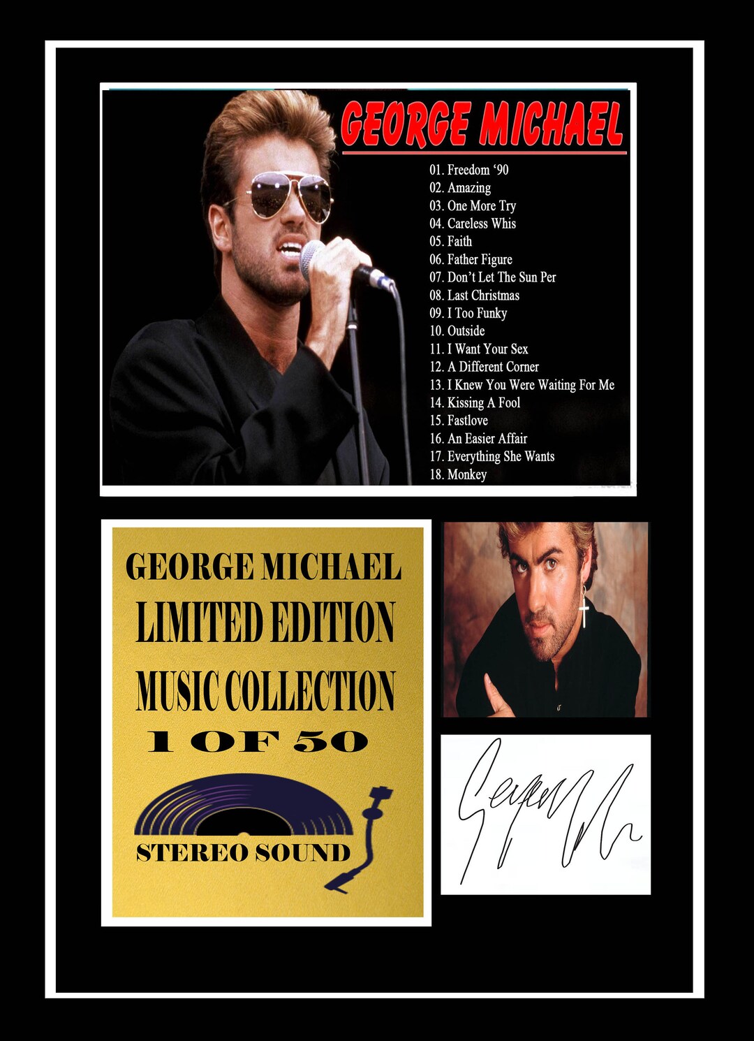 George Michael Signed Display - Etsy