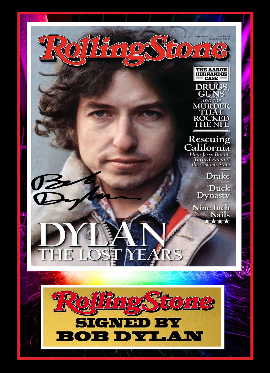 Bob Dylan Signed Display - Etsy