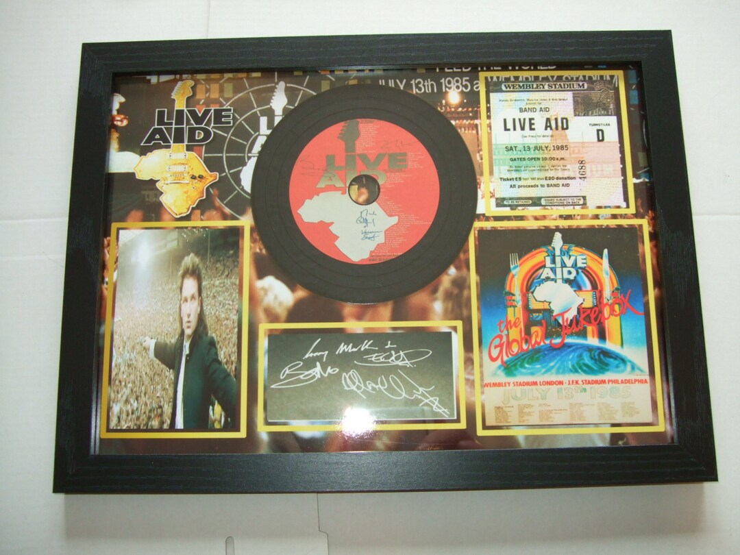 U2 Live Aid Signed Display - Etsy