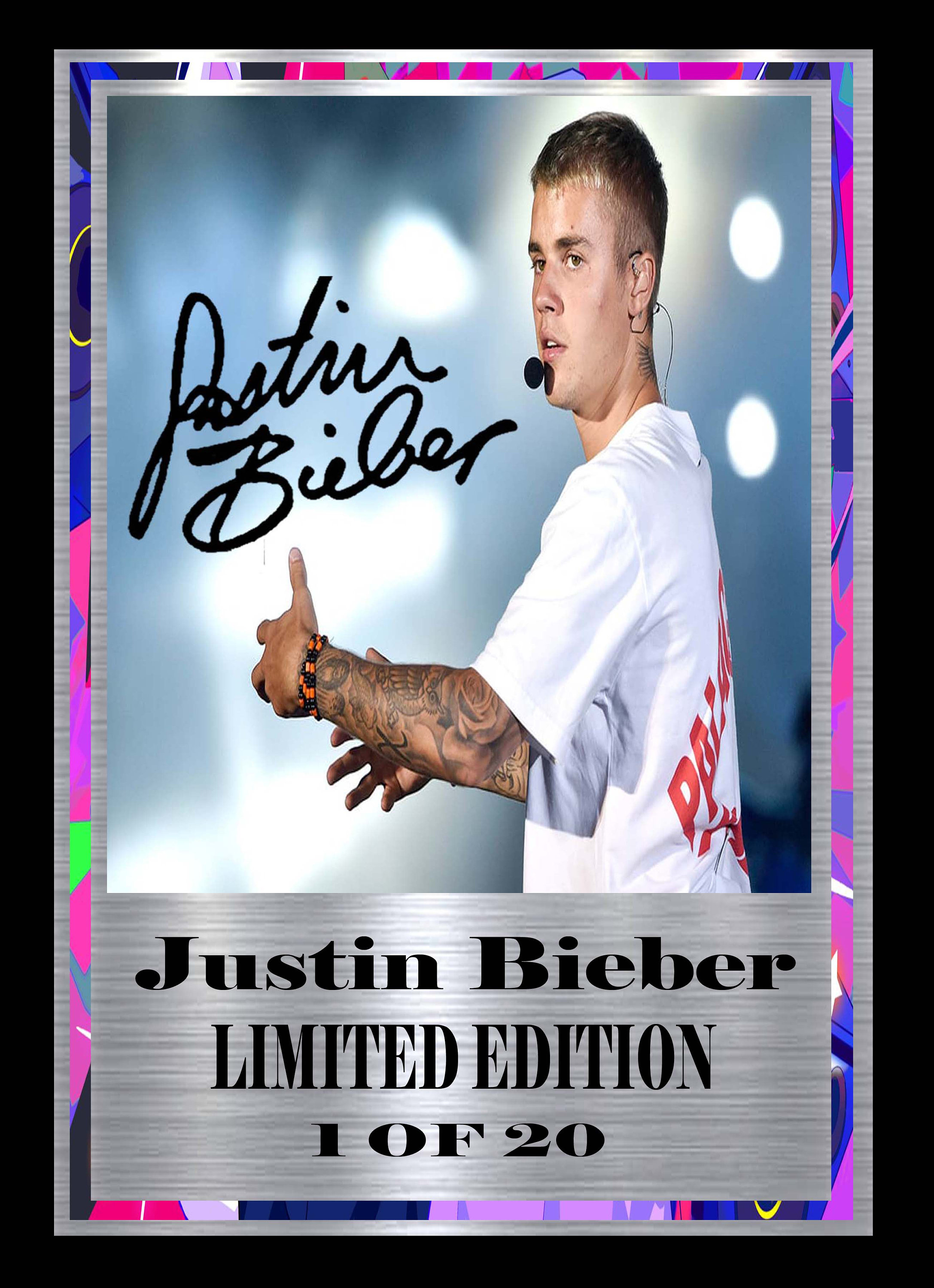 JUSTIN BIEBER Signed Display - Etsy