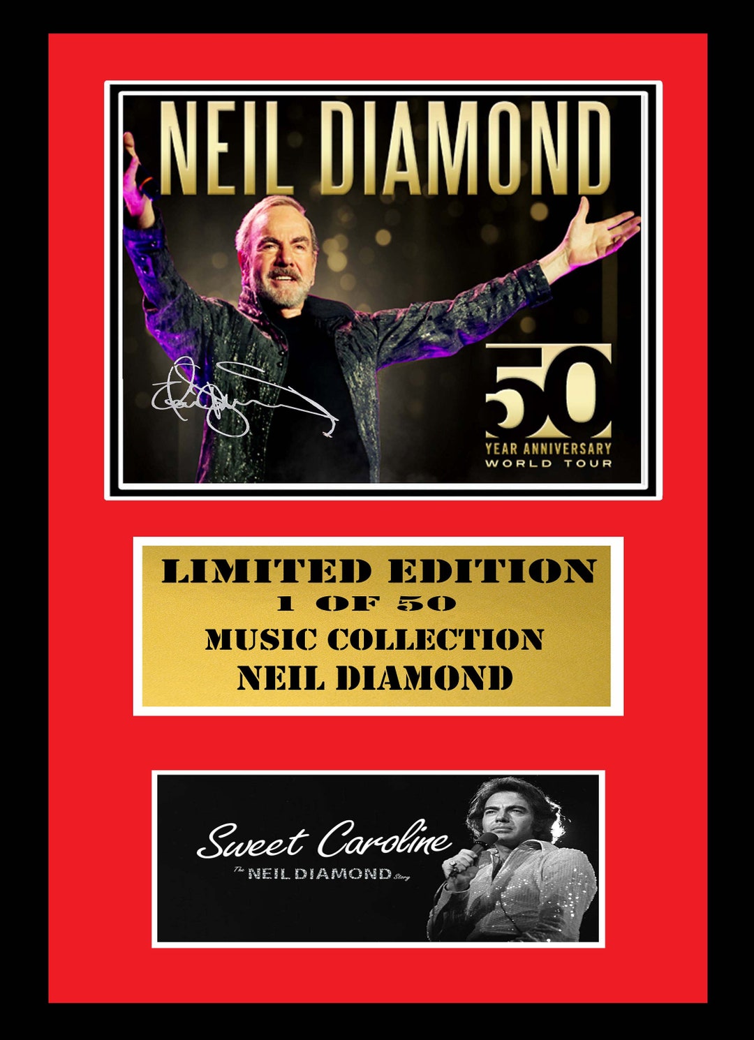 Neil Diamond Signed Display - Etsy