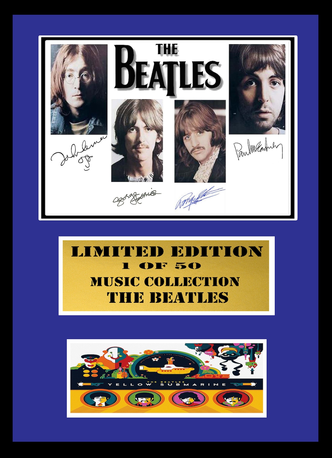 The Beatles Signed Display - Etsy