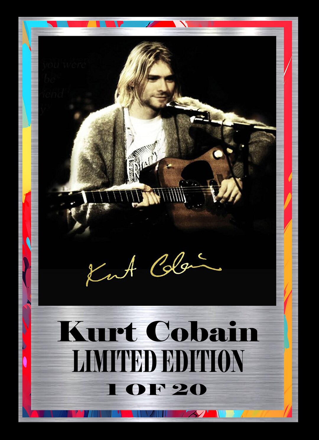 KURT COBAIN Signed Display - Etsy