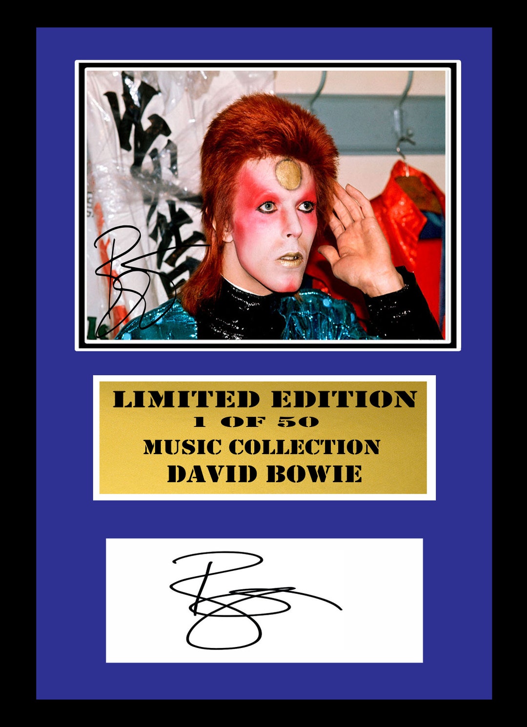 David Bowi Signed Display - Etsy