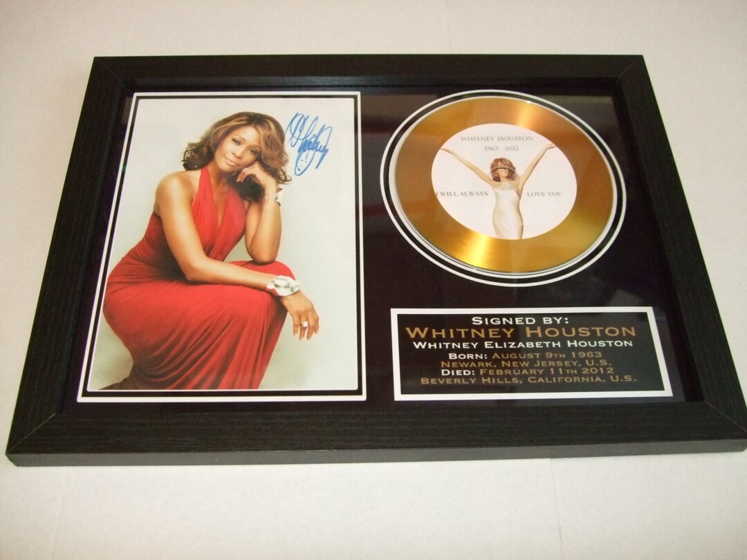 Whitney Houston Signed Display - Etsy