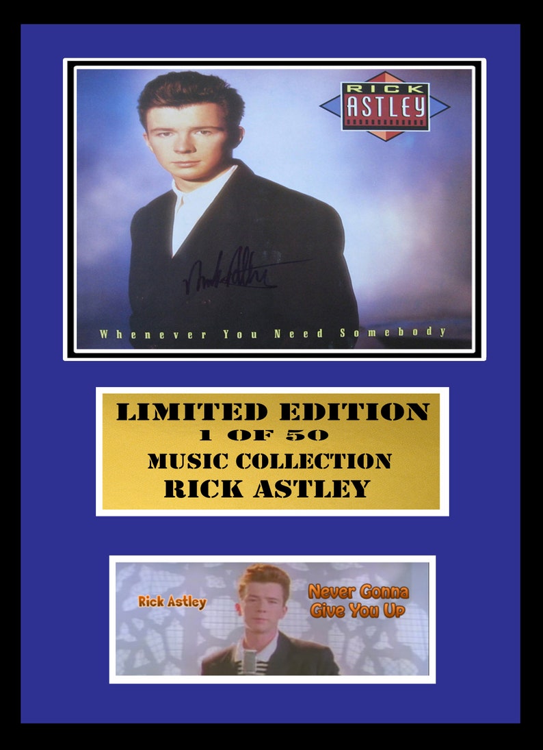 Rick Astley Signed Display - Etsy