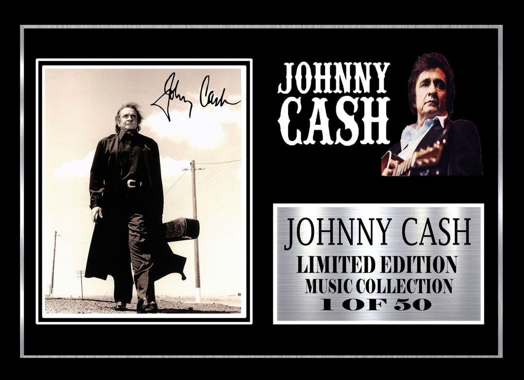 Johnny Cash Signed Display 3 - Etsy