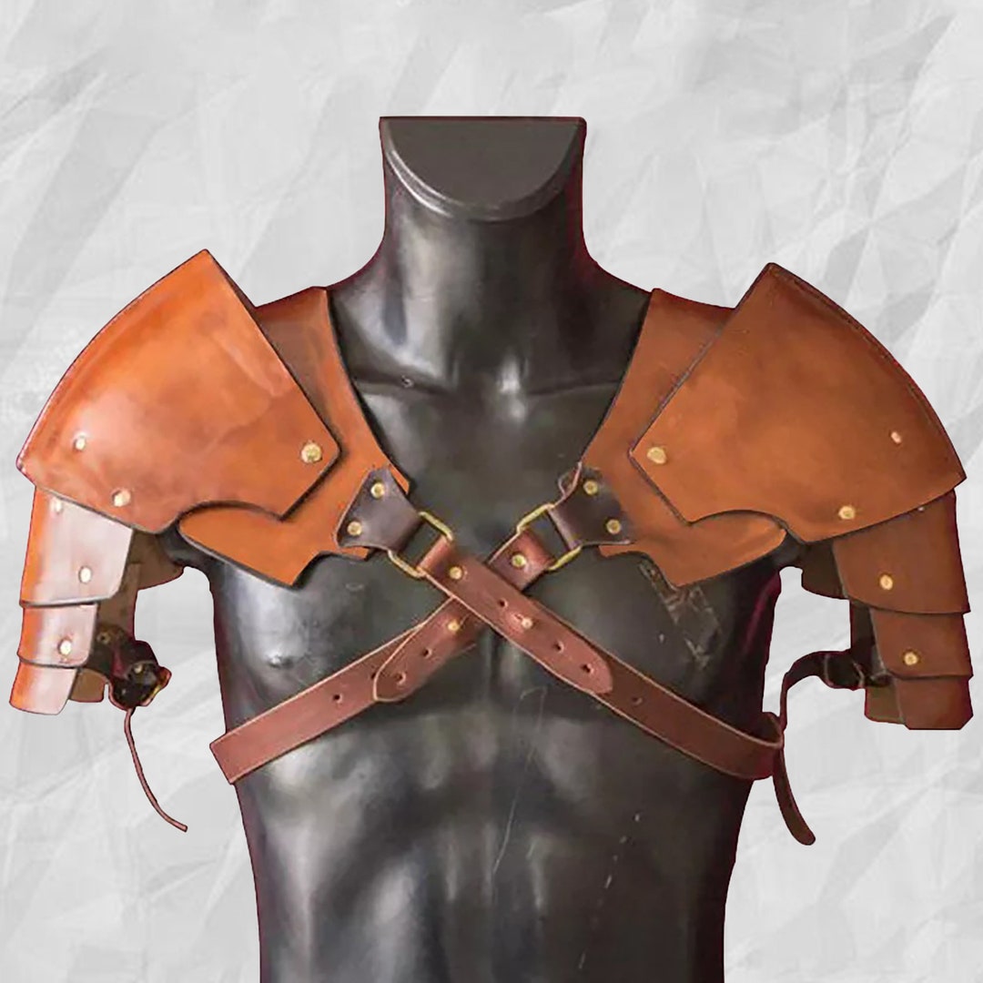 Steampunk Medieval Shoulder Pads Adjustable Faux Leather - Etsy