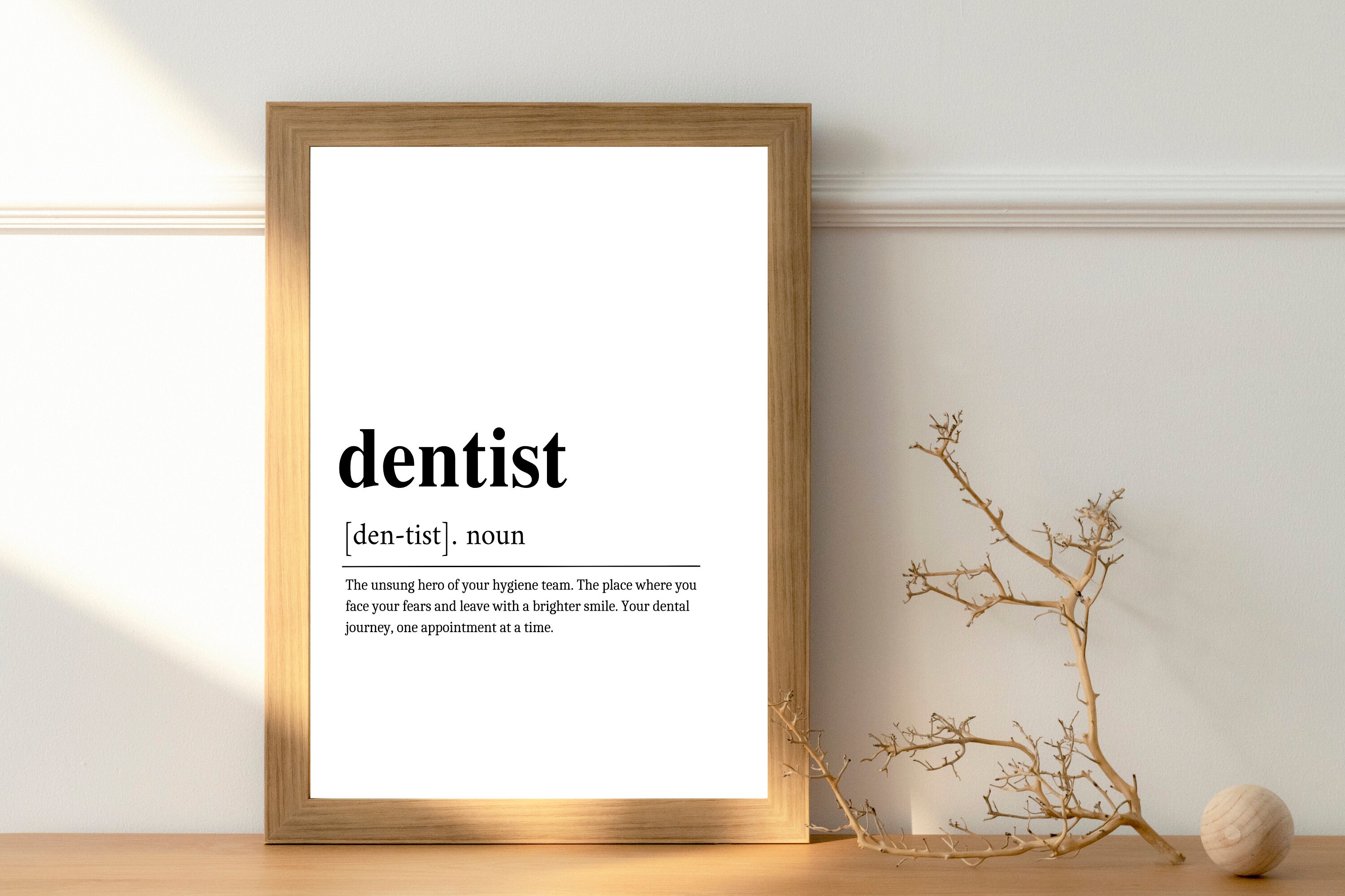 Dentist Definition Printable Dentist Art Dentist Quote - Etsy