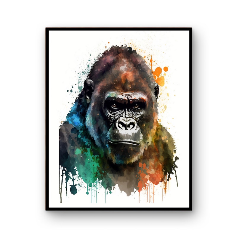 Gorilla Poster - Etsy
