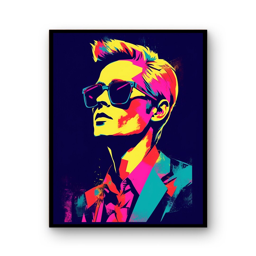Male Portrait | Pop Art Portrait | Pop Art for Living Room | Digital ...
