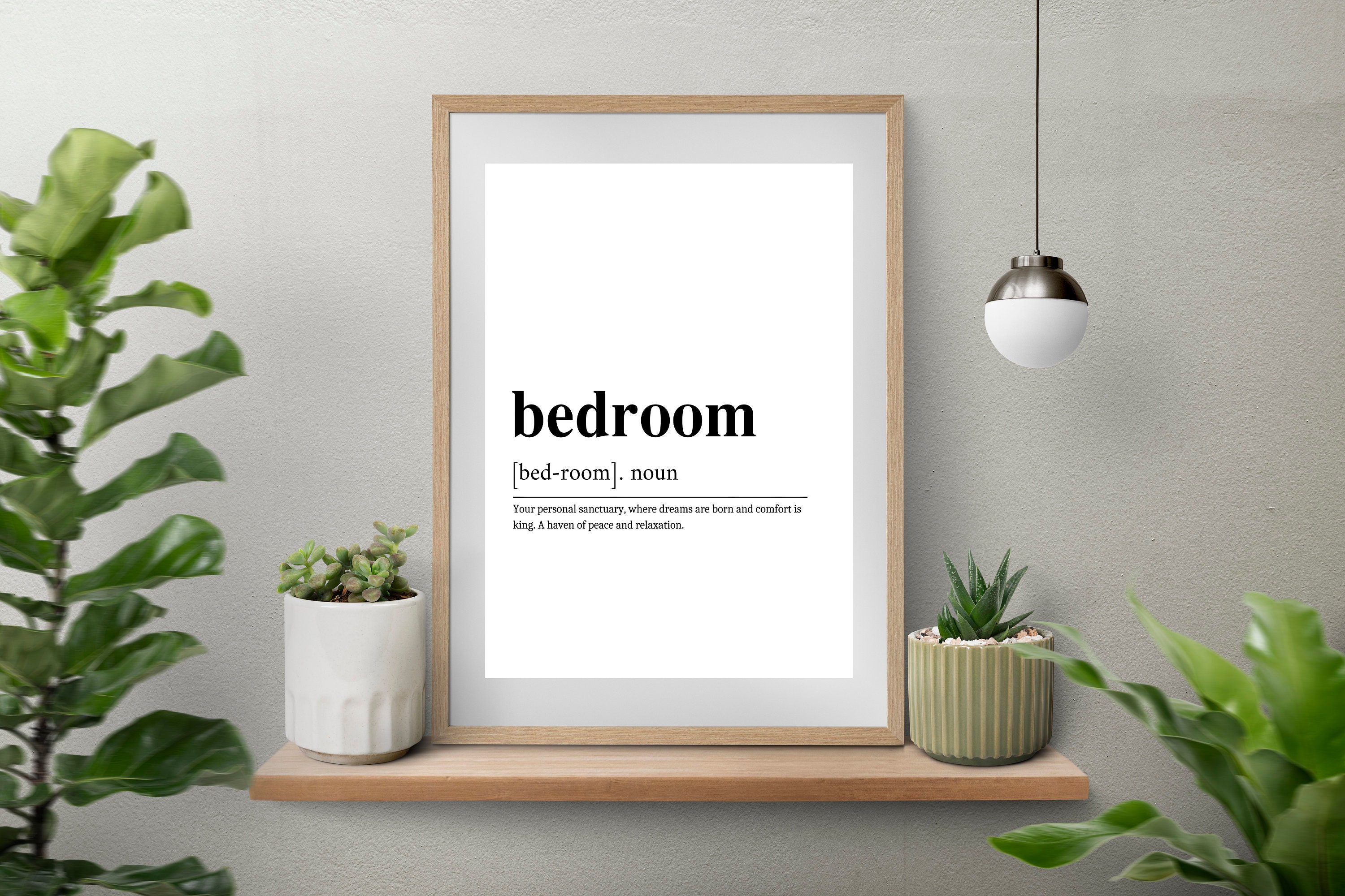 Bedroom Definition Printable, Bedroom Wall Art, Bedroom Graduation Gift ...