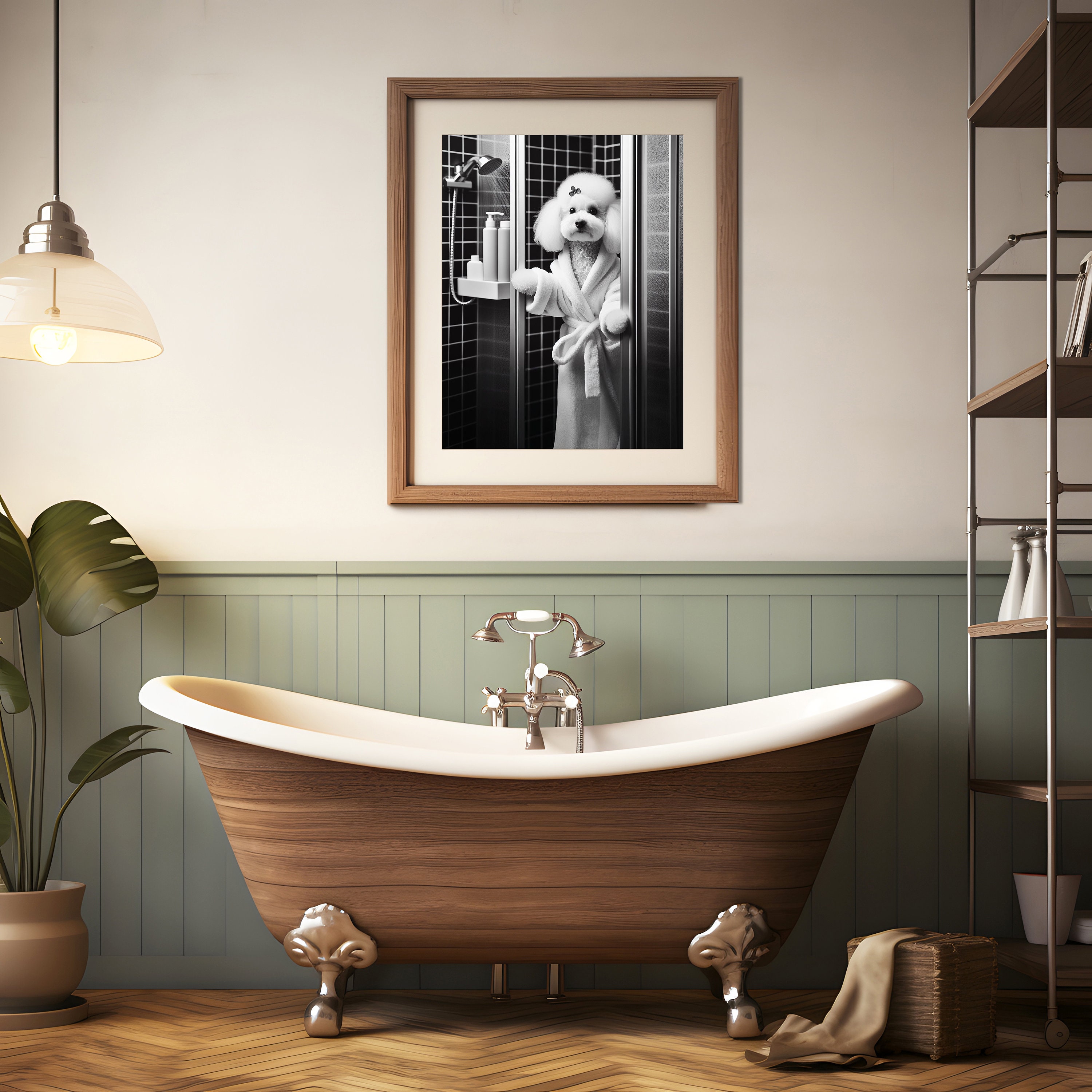 Poodle Wall Art, Bathroom Art Print, Poodle Photo, Bathroom Wall Art ...