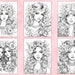 20 Flower Princess Coloring Book, Printable PDF, Grayscale Coloring ...