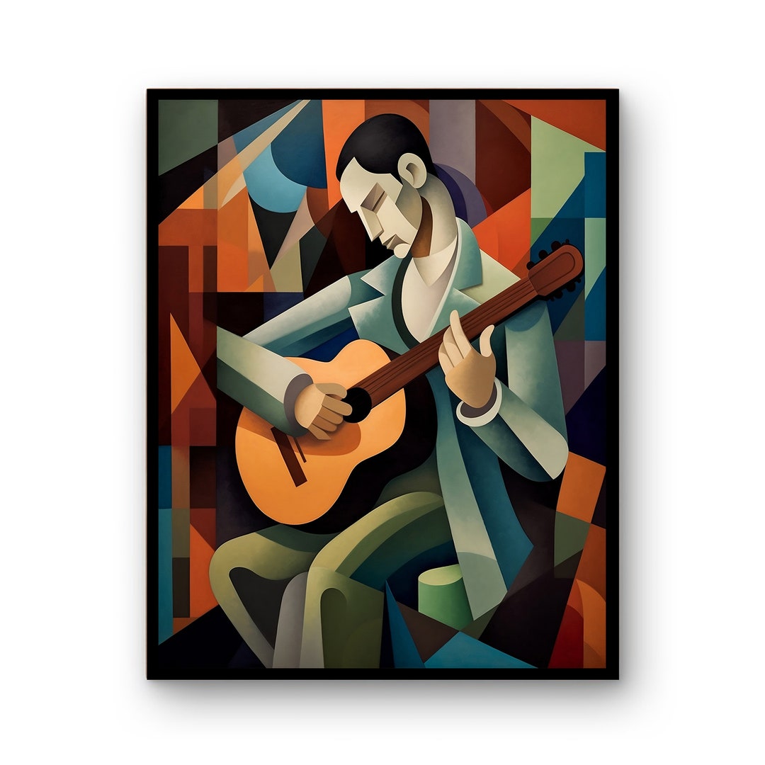 A Bold and Dazzling Artistic Portrait | Cubist Portrait | Wall Art ...